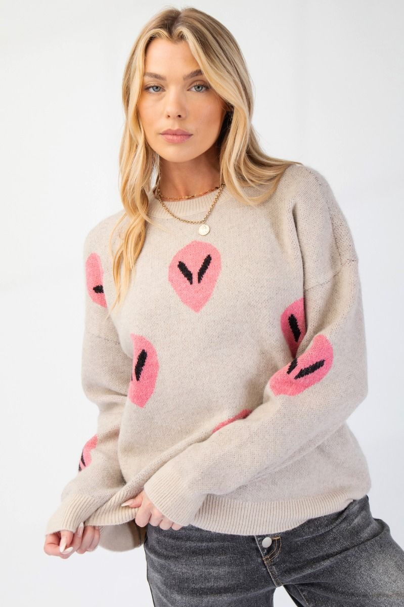 Alien Sweater Ecru – Rather Awesome