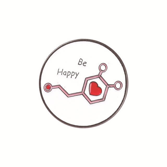 Molecule Be Happy Serotonin Pin – Rather Awesome