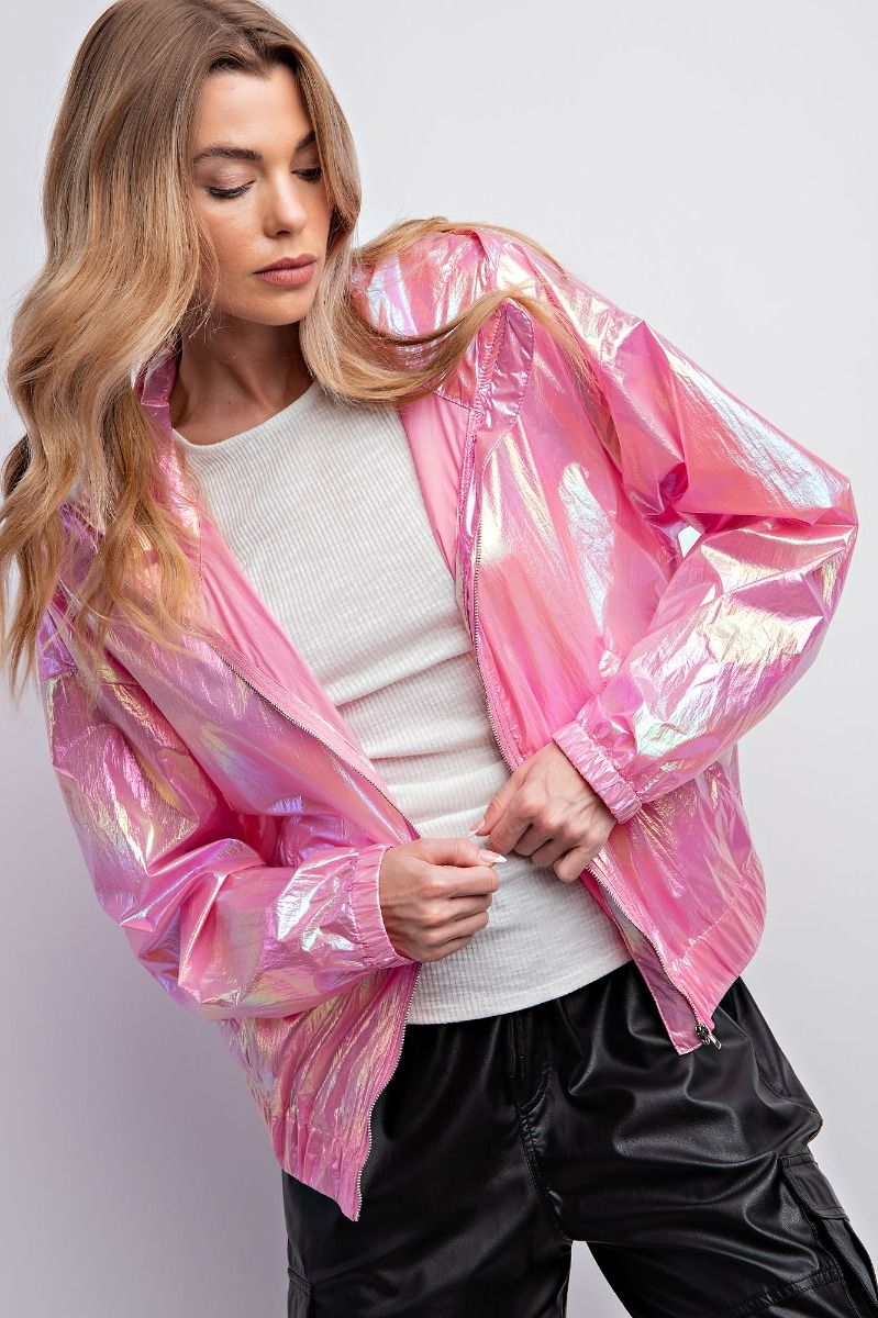 Holographic Windbreaker Jacket Pink – Rather Awesome